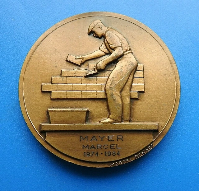 #5064# JOLIE MEDAILLE En Bronze "Ebtreprise Francis Bouygues/ Marcel ...