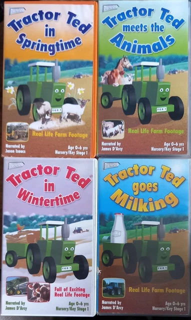 FOUR TRACTOR TED VHS Video Tapes Wintertime,Springtime,Milking ...