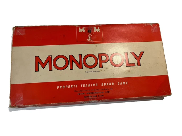 VINTAGE 1960S MONOPOLY board game original Red long box - COMPLETE ...