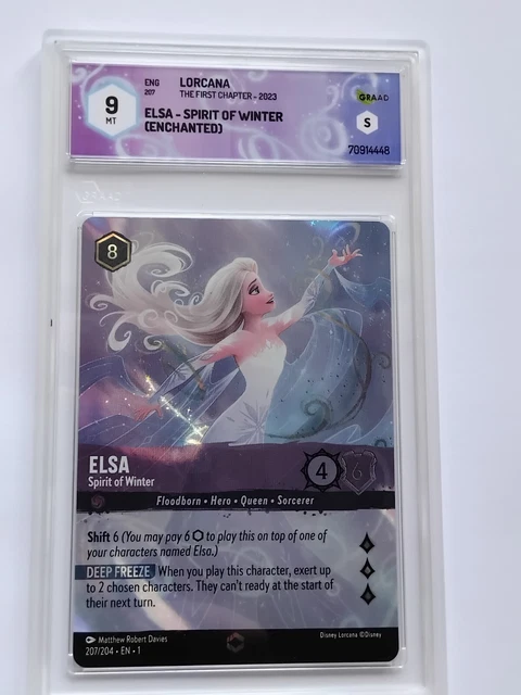 DISNEY LORCANA ELSA Spirit Of Winter ENCHANTED GRAAD 9 MINT ENG FROZEN ...