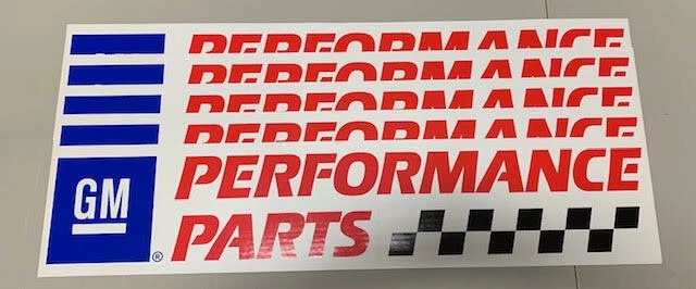 LOT OF 5 GM Performance Decal, GM Logo,Sticker Decoration, HUGE DECALS ...