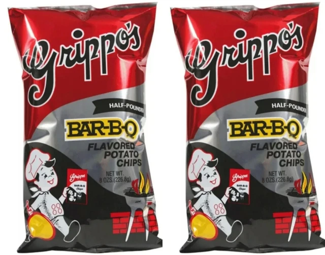 2 GRIPPO'S BAR-B-Q Flavored Chips 8 oz Bags BBQ £7.88 - PicClick UK