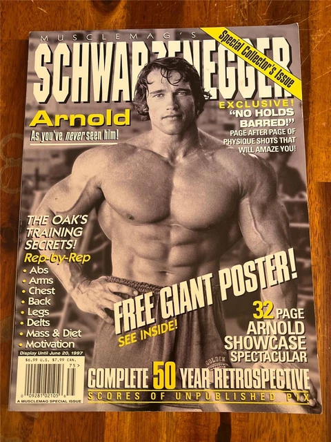 ARNOLD SCHWARZENEGGER MUSCLEMAG Poster Bodybuilding £7.99 - PicClick UK