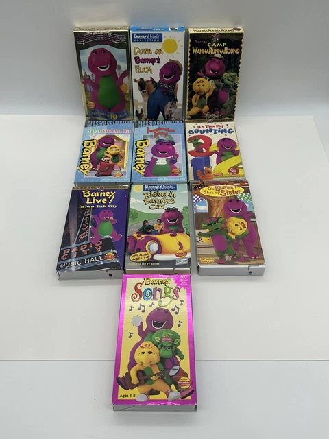 BARNEY & FRIENDS VHS Lot of 10 Classic Collection Barney Live NYC ...