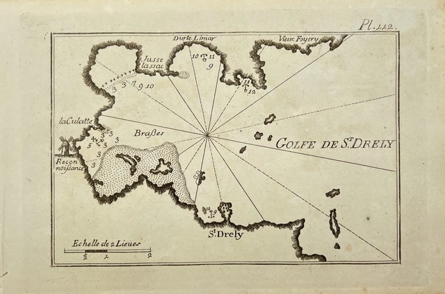 PLAN DE PORT antique - Carte de la baie de Candarli - Izmir, Turquie ...