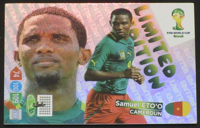 CARTE PANINI ADRENALYN Foot Samuel Eto'o World Cup Brasil 2014 Edition ...