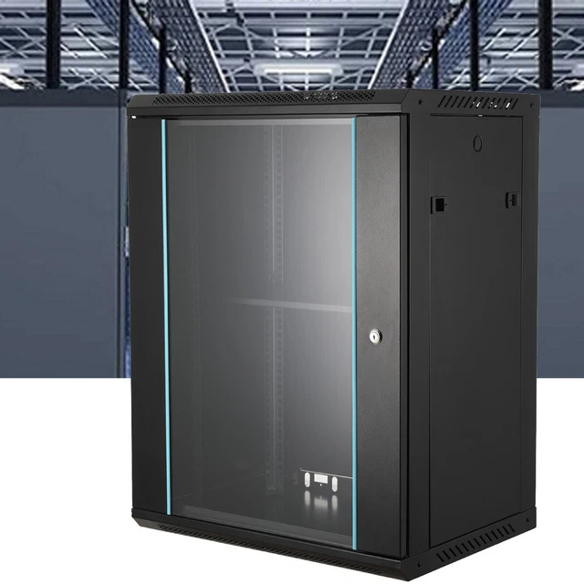 15U WALL MOUNT Network Server Cabinet Enclosure Rack Lock ...