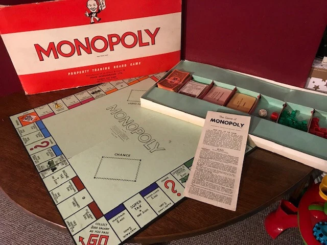 VINTAGE WADDINGTONS MONOPOLY Original Classic 1960's Edition Board Game ...