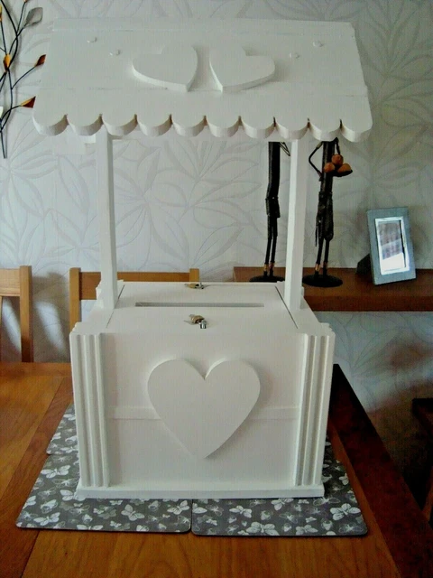 WOODEN WEDDING WISHING well post box for sale lockable EUR 105,78 ...