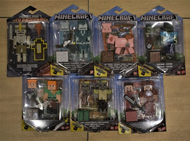 MINECRAFT ZOMBIE ALEX Cochon Husk Stray Squelette Vanguard Ou Steve En ...