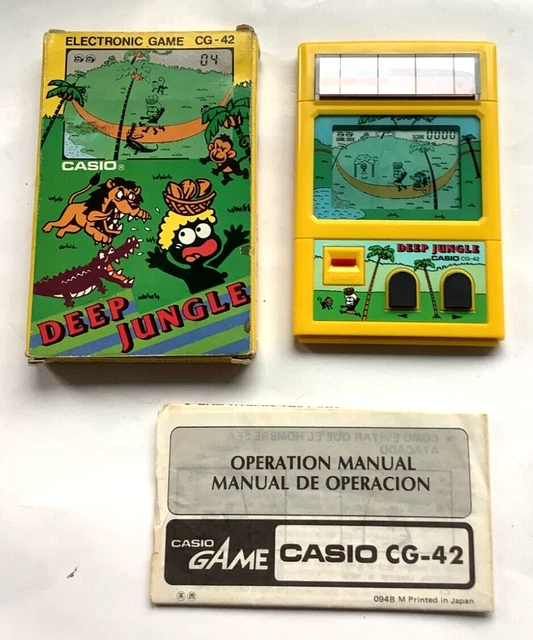 VINTAGE VERY RARE 1984 CASIO DEEP JUNGLE CG-42 LCD Game (Collector ...