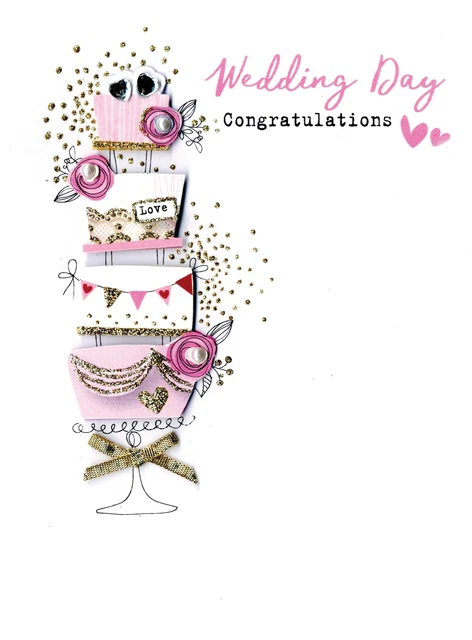 WEDDING DAY CONGRATULATIONS Irresistible Greeting Card Embellished ...