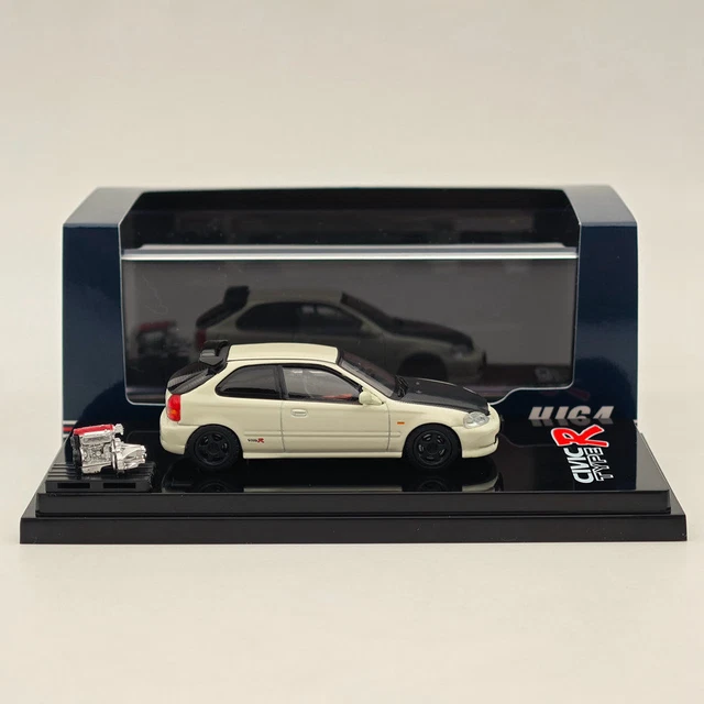 1/64 HOBBY JAPAN Honda Civic Type-R (EK9) Custom White with Engine ...