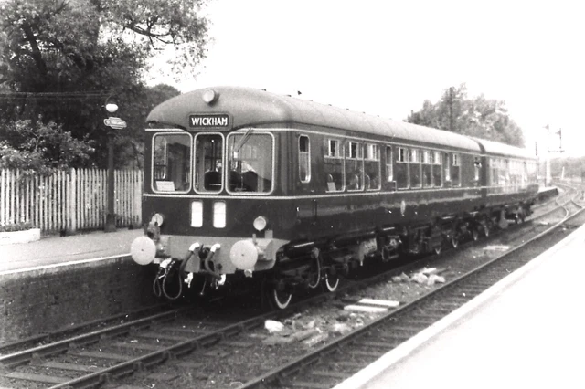 35MM NEGATIVE TWO Car Wickham Dmu Visits St. Margarets Station Late ...