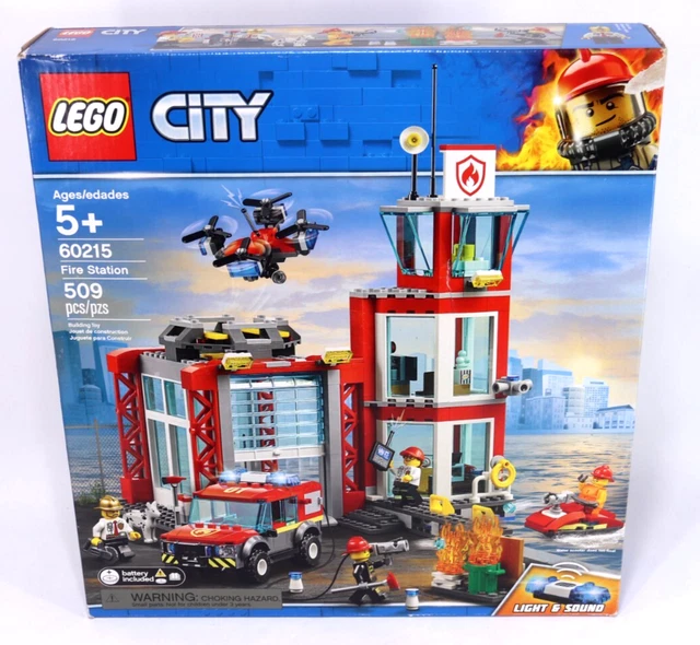 LEGO CITY 60215 Fire Station Fire Rescue Tower Building Set - Retired ...