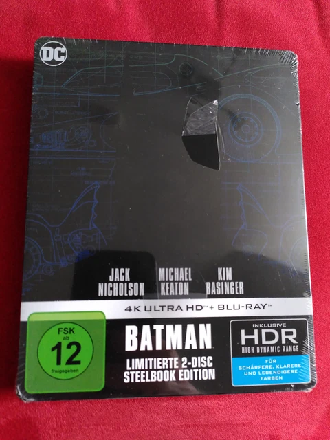 BATMAN (1989) 4K UHD + Blu-ray STEELBOOK OVP Burton, Keaton, Nicholson, Basinger EUR 29,99 ...