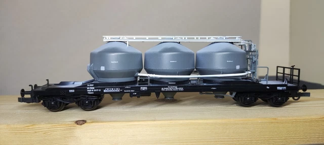 SET: KLEIN MODELLBAHN 3473 Staubkesselwagen Uacs d. ÖBB + Bramos gn/ge ...