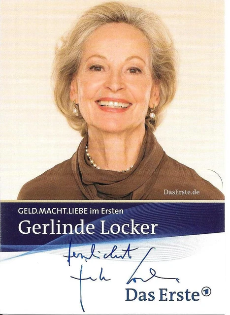 ORIGINAL AUTOGRAMM DER bekannten und beliebten Schauspielerin Gerlinde Locke EUR 1,50 - PicClick DE