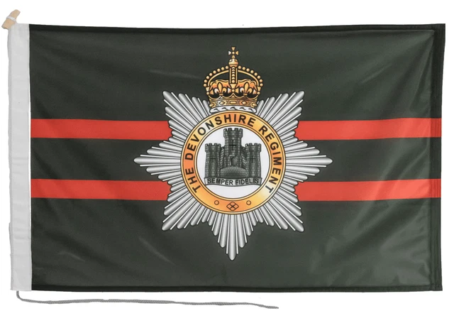 BRITISH ARMY DEVONSHIRE Regiment Flag with Rope and Toggle - MOD ...