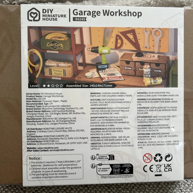 ROLIFE DIY GARAGE Workshop Tiny House DG165 Wooden Miniature Dolls ...