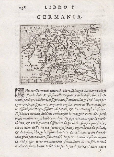 GERMAN RICH GERMANY Card Map Ortelius Botero 1599 $79.57 - PicClick AU