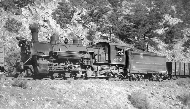 D&RGW DENVER RIO Grande Western Railway Narrow Gauge, No 493 Old Train ...
