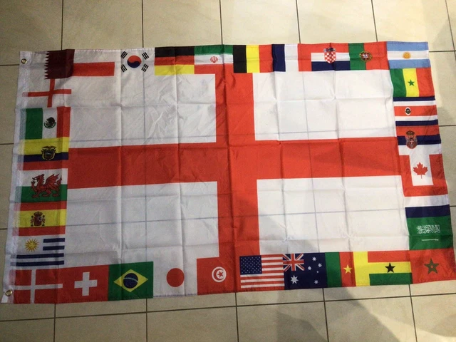 LARGE 5X3 FLAGS World Cup 2022 Qatar Country Flag Football Rugby Sports ...
