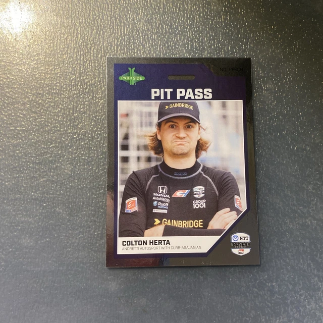 2024 PARKSIDE NTT Indy Car Racing PIT PASS Card COLTON HERTA EUR 1,11 ...