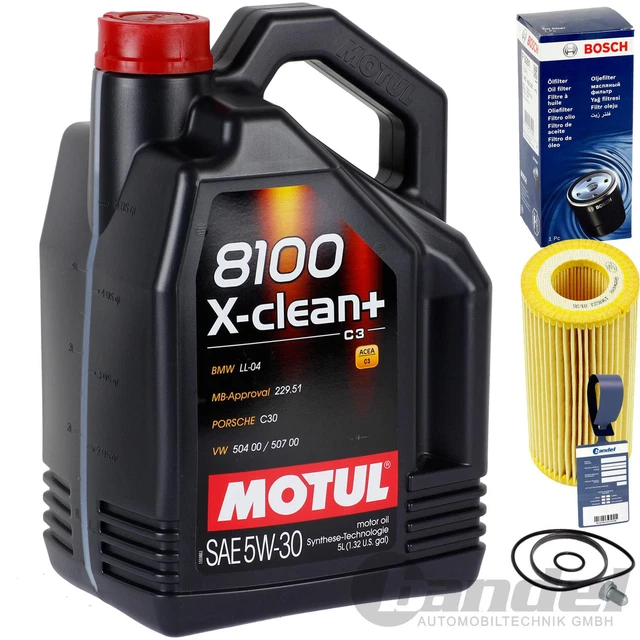 BOSCH FILTRE 1457429243 + Motul 5W30 Huile pour Audi A3 8P VW Golf 5 6 ...