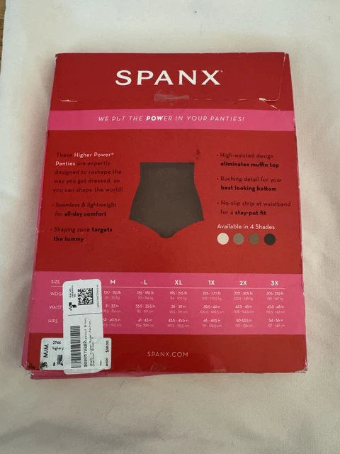 SPANX L101927 WOMEN'S Chestnut Brown Higher Power High Waist Panties ...
