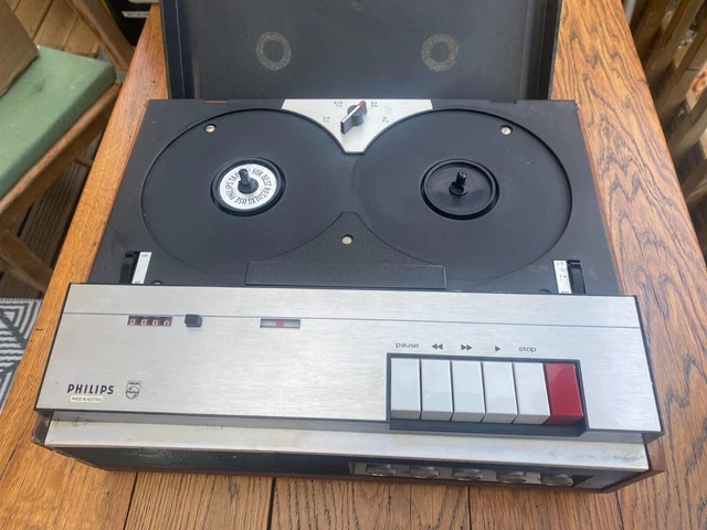 PHILIPS VINTAGE REEL to Reel tape recorder For parts or use as a ...