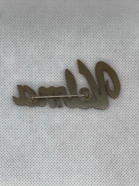 RARE VINTAGE AVOCADO Bakelite Diner Name Tag “VELMA” 1940s/50s Brooch ...