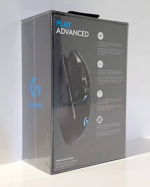 LOGITECH G903 LIGHTSPEED Hero Wireless mac/PC Computer Gaming Mouse NEW ...