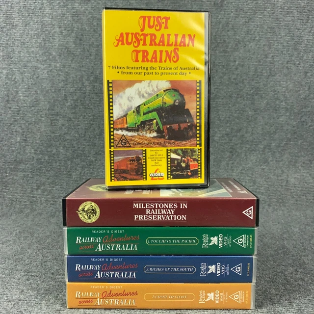 VHS VIDEO 5 x Australian Railway Train Bundle Travel Transport Doco ...