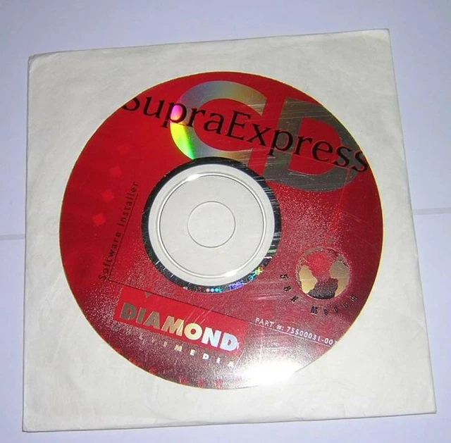 VINTAGE DIAMOND SUPRAEXPRESS 56/56sp Modem Installation Windows PC CD ...