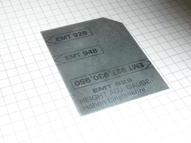 EMT 929 TONE arm height adjustment gauge for various EMT turntables. £ ...