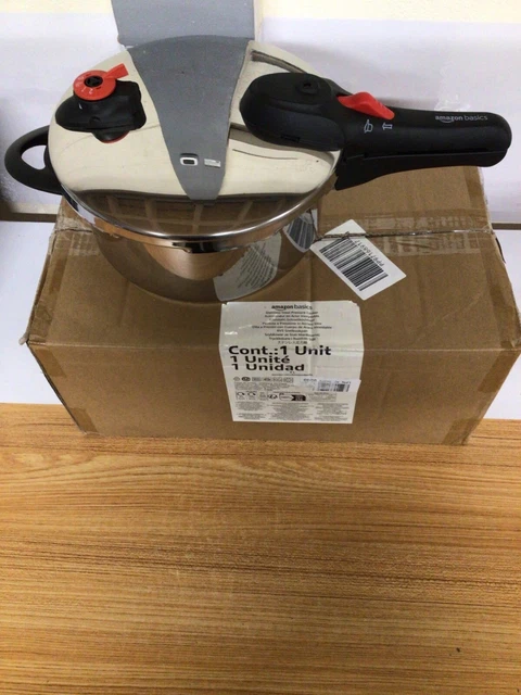 AMAZON BASICS STAINLESS Steel Pressure Cooker, 4 Litre, Silver. £14.00 ...