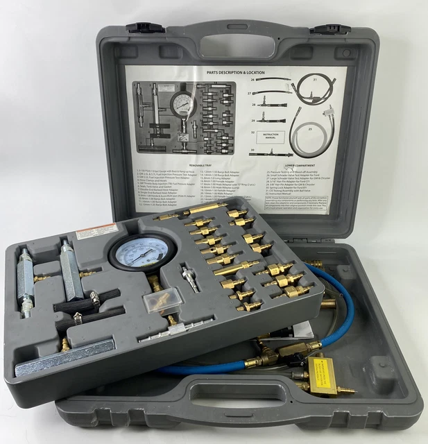PERFORMANCE TOOL W89726 Master Fuel Injection Test Kit with Storage ...