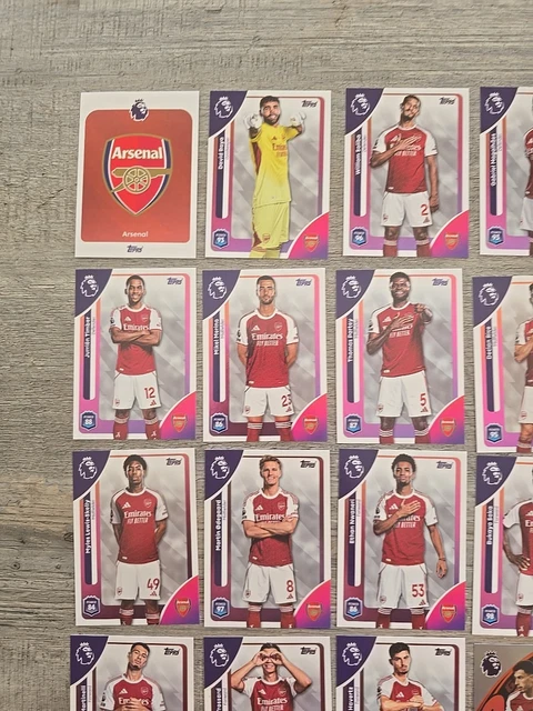 TOPPS PREMIER LEAGUE 2026 Arsenal Full Team Set Bundle 18 Cards Include ...