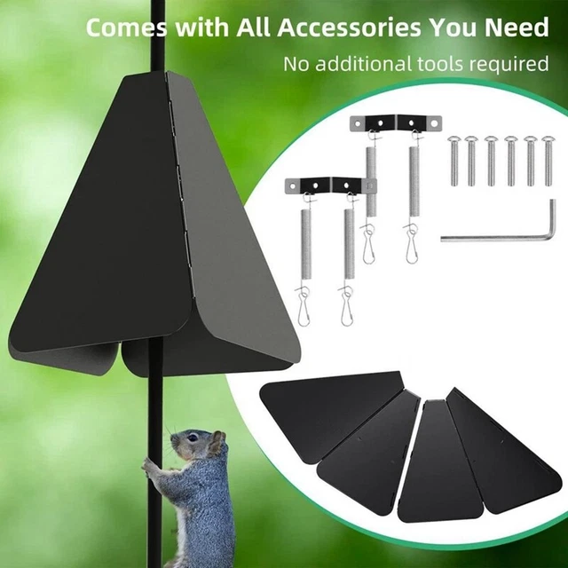 BIRD SQUIRREL BAFFLE Clear Dome Wrap Squirrel Guard Bird Feeder Pole ...
