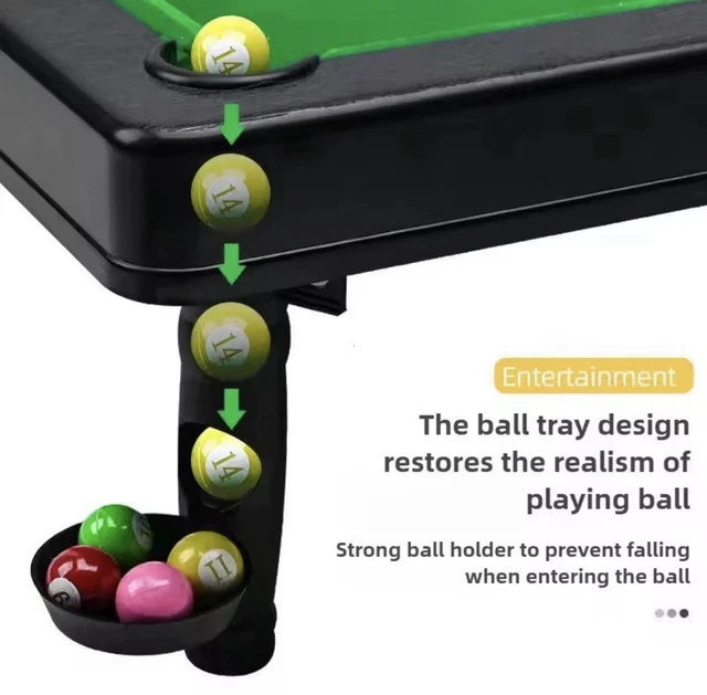 MINI POOL TABLE Game Tabletop Desktop Sports Billiards Board Party Game ...