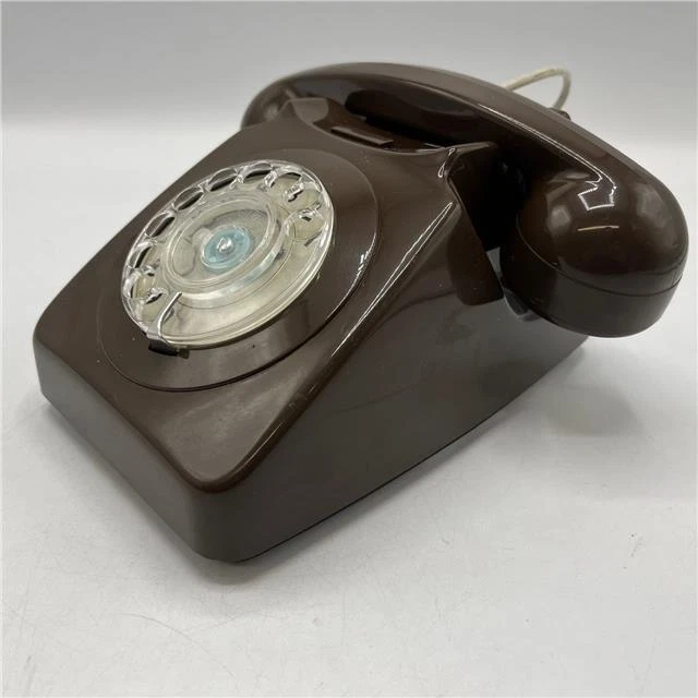 VINTAGE 1970'S BROWN Rotary Dial Telephone - BT Rented British Telecom ...