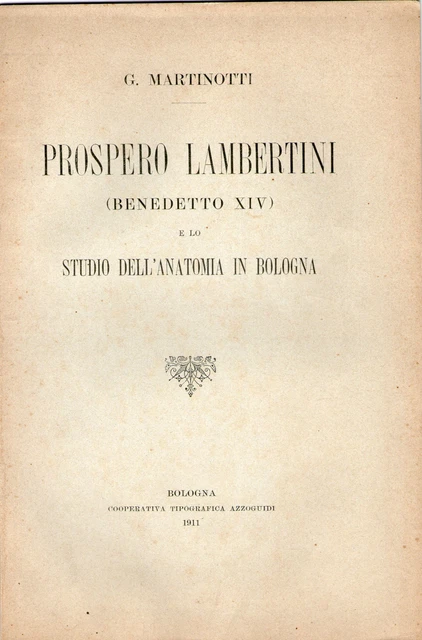 MARTINOTTI PROSPERO LAMBERTINI e lo studio dell'anatomia - Bologna ...