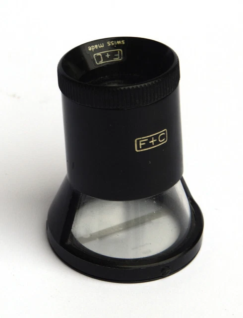 LOUPE COMPTE-FILS 8X F+C Optik Swiss Made Très bon état EUR 110,00 ...