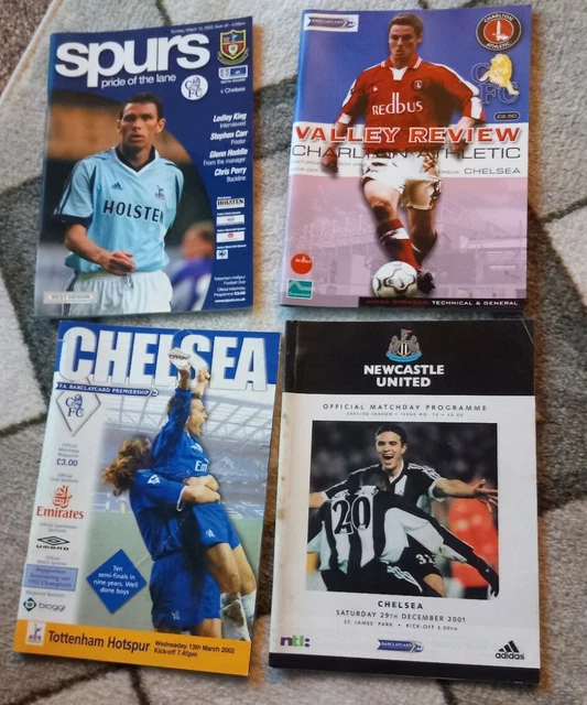 4 CHELSEA FC programmes from 2001/02 season £3.00 - PicClick UK