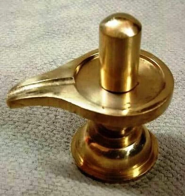 ACCUEIL TEMPLE LAITON Shiv Ling Shiva Lingam Statue Idol-4 Inch EUR 35 ...