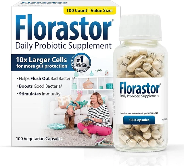 FLORASTOR PROBIOTICS FOR Digestive and Immune Health, 100 Capsules ...