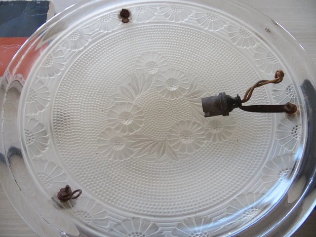 ANCIEN LUSTRE / suspention verre 34cm, 2.9kg 1940 EUR 150,00 - PicClick FR