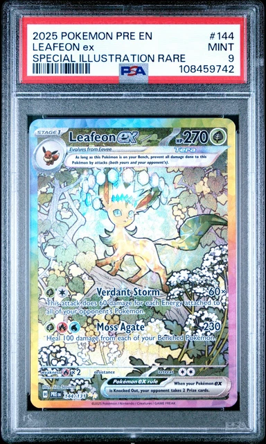 2025 POKEMON PRE En-Prismatic Evolutions Illustration Rare #144 Leafeon ...