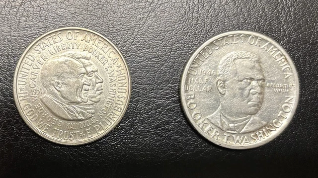 GEORGE WASHINGTON CARVER And Booker T Washington Commemorative Half ...